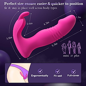 Adult Sex Toys Women Sex Toy - 3IN1 App Remote Control Vibrator Wearable, Adult Toys with 9 Vibrating Rabbit Ears & 9 Thrusting Dildo Clitoral Dildos G Spot Vibrators Couples Sex Machine