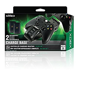 Nyko Dual Charge Base High Speed Docking/Charging Station for Xbox One/Xbox One S Controllers with Two Super Fast Rechargeable Battery Packs