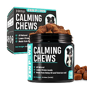 Zenpaws Hemp Calming Chews for Dogs - Supplement Treats for Anxiety Relief, Stress, Storms, Barking, Separation - Sleep Aid - All Breeds & Sizes