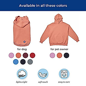 Blueberry Pet Essentials Men's Women's Better Basic Cotton Blend Hoodie Sweatshirt for Pet Parents Owners in Midnight Blue, X-Large, Matching Dog Sweatshirt Available Separately