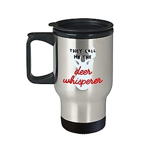 Deer Whisperer Travel Mug, Deer Travel Mug, Deer Tumbler, Deer Coffee Travel Mug, Deer Gifts Idea, Gift For Deer, Birthday Christmas Gift Idea (Deer Whisperer 2)
