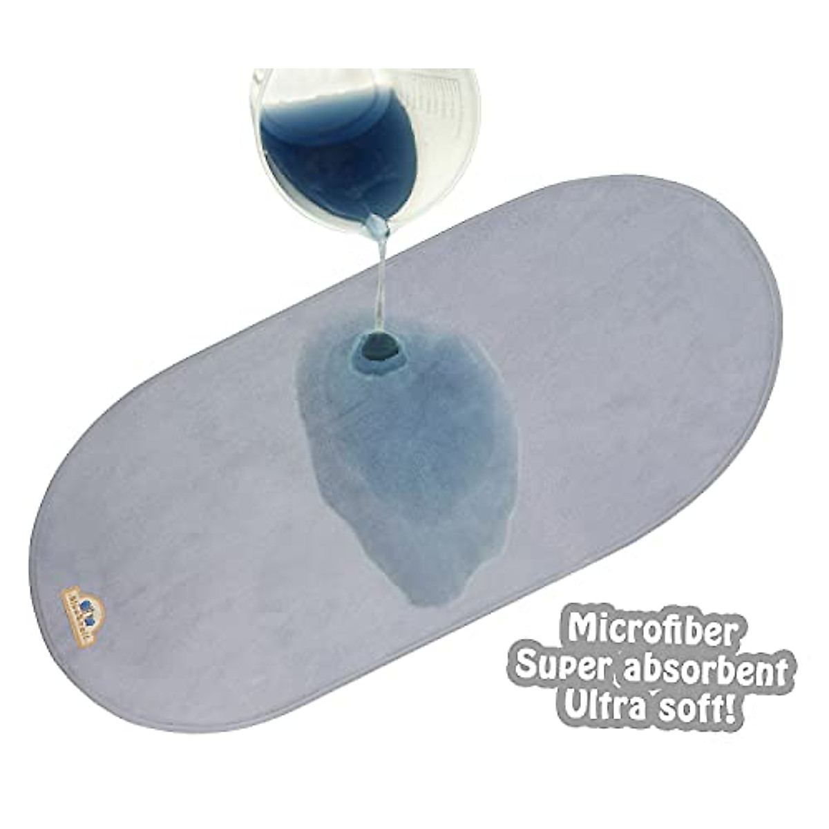 BlueSnail Soft and Comfortable Waterproof Changing pad Liner Portable Coral Fleece Diaper pad Liner (Gray)
