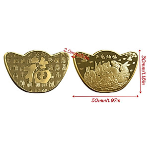 Chinese Zodiac Rabbit Commemorative, 2023 New Year of The Rabbit Uncirculated Coin, Collector Coin, for Collectors, Craft Decorations, Lucky Souvenir Gifts