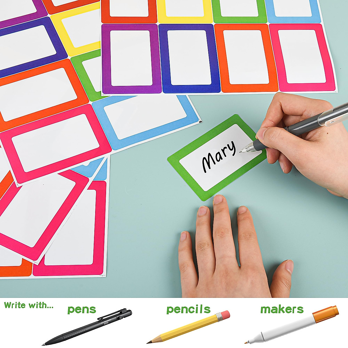 Pacific Mailer Name Tag Stickers Label Stickers Name Stickers for School Office Home Meeting [200 Labels, 3.5" x 2.25"]