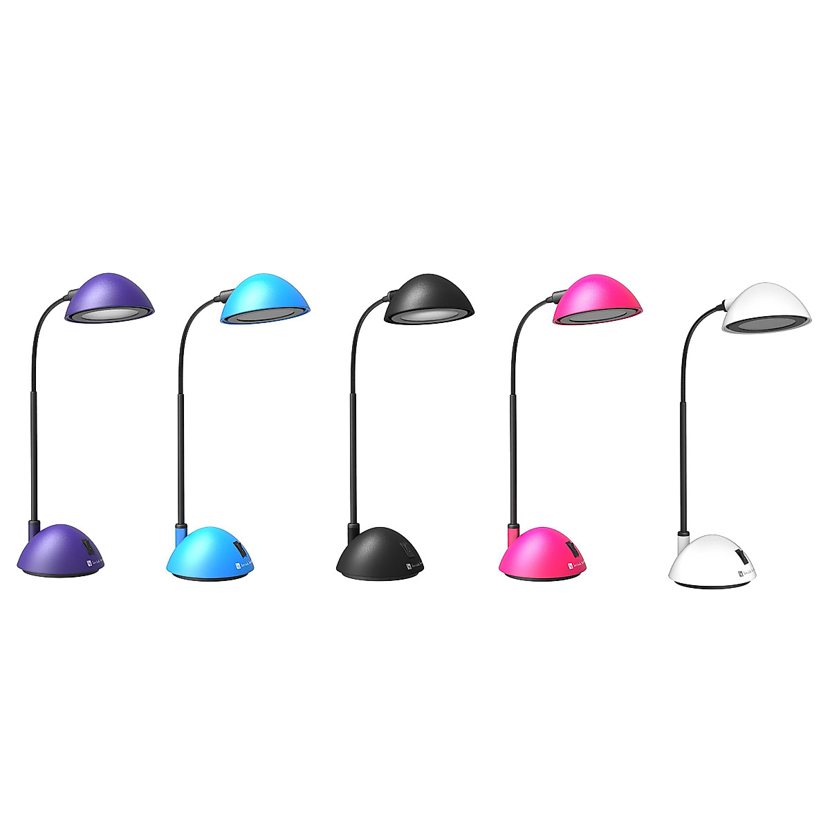 Lavish Home 72-L081-B, Black Desk Lamp Adjustable Gooseneck for Reading, Crafts, Writing-Modern Design Light for Bedroom, Home, Office, and Dorm, 5”x 5” x21