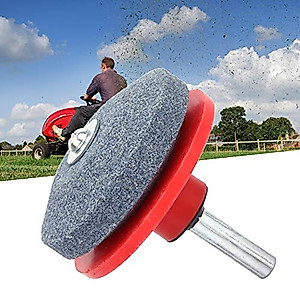 Yuecoom Mower Lawnmower Blade Sharpener, Garden Lawn Mower Blade, Grinder Power Drill Grinding Tool, Drill Attachment Kit Lawnmower Blade Sharpener(red)