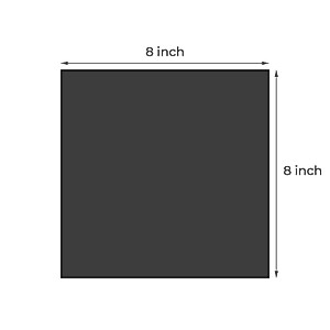 Frametory, 8x8 Black Uncut Picture Mat Boards, Backing Boards for Frames, Photos, Crafts - Pack of 12