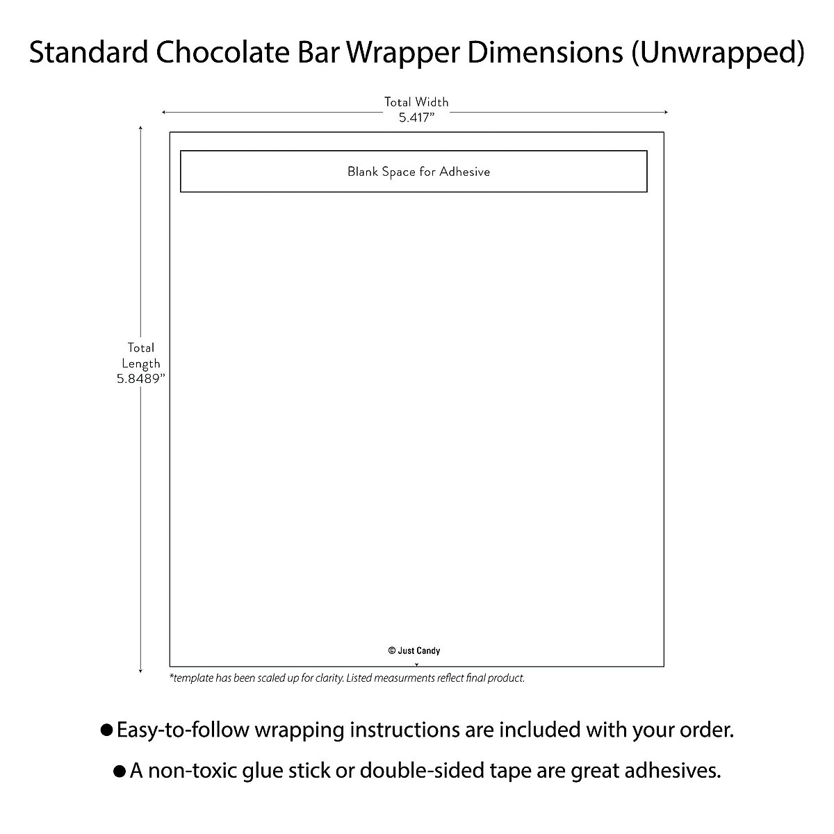 Blue It's a Boy Baby Shower Wrappers for Chocolate Bars, Gender Reveal Party Favors, DIY Party Decorations (24 Pack)