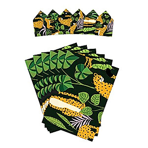 CENTRAL 23 Jungle Wrapping Paper - 6 Gift Wrap Sheets With Tag - Cheetah Wrapping Paper - Black and Gold - For Birthday Christmas Anniversary - Recyclable