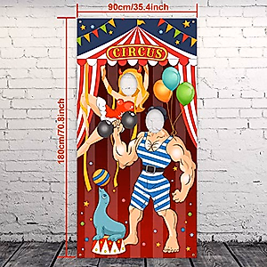 Carnival Circus Party Decoration Carnival Photo Door Banner Backdrop Props, Large Photo Door Banner for Carnival Circus Party Decor Game Supplies (Hercules)