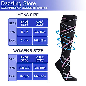 WITHYOU Compression Socks (8 Pairs), 15-20 mmHg is Best Athletic for Men & Women, Running, Flight, Travel, Pregnant - Boost Performance, Blood Circulation & Recovery (8 Assorted 7, S/M)