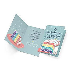 Birthday Card For Granddaughter | Made in America | Eco-Friendly | Thick Card Stock with Premium Envelope 5in x 7.75in | Packaged in Protective Mailer | Prime Greetings