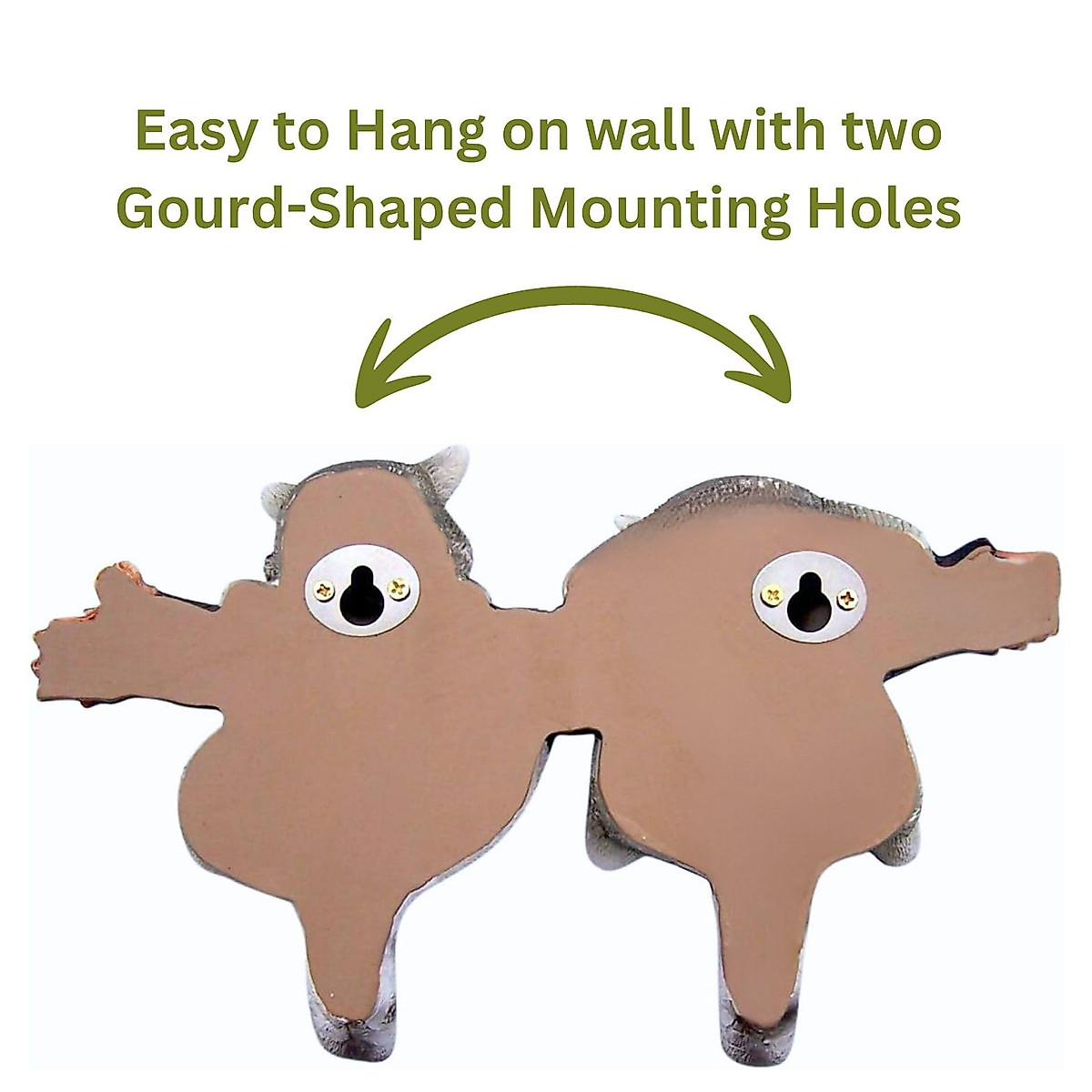 AMAJY Whimsical Raccoon Wall Hooks - Rustic Resin Log Cabin Hanger for Coats, Hats, Backpacks, Keys, Towels, and More - Functional Wall-Mount Storage for Entryways, Bedrooms, Bathrooms, or Kitchens