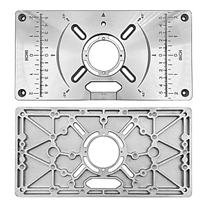 Router Table Insert Plate Table Aluminium Insert Plate Router Trimmer Woodworking Wood Router Table Insert Plate Tool Routers Bench Trimming (Silver)