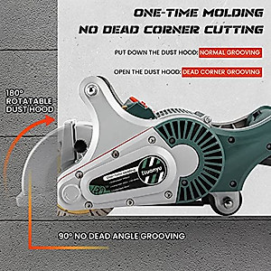 Huanyu Electric Wall Chaser 1 time Molding Wall Groove Cutting Machine Infrared Sighting 4800W Cutting Width 40mm Depth 35mm Wall Chaser Concrete Cutter Magnesium Alloy for Cement Brick Marble 110V