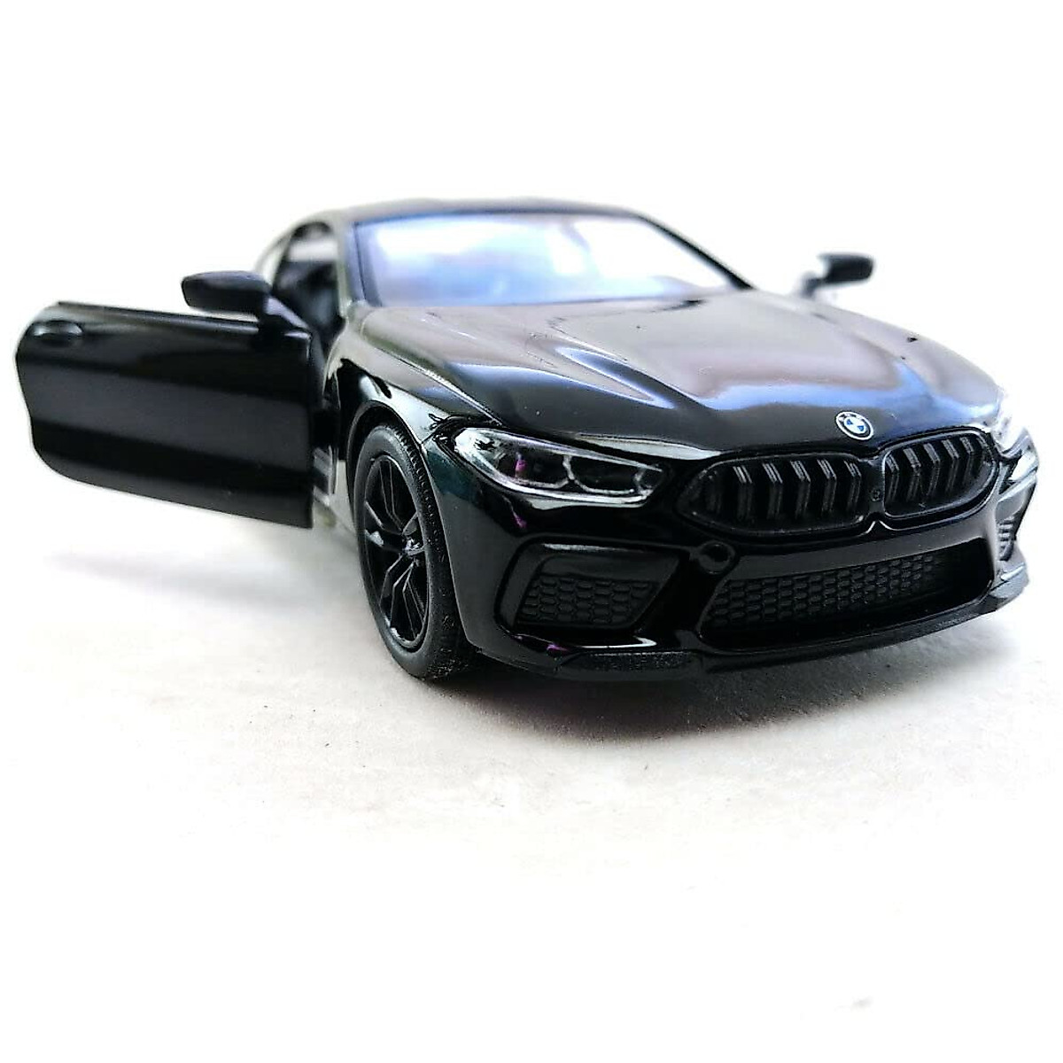 KiNSMART BMW M8 Competition Black Red 5" 1:36 Scale Die Cast Metal Model Toy Car w/Pullback Action