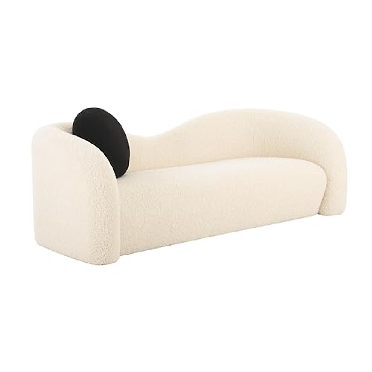 Tov Furniture Leonie Beige Faux Shearling 84" Sofa