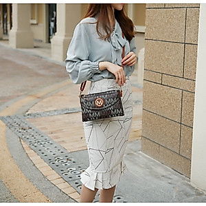 MKF Collection Crossbody Bag for Women Wristlet Strap, Vegan Leather Shoulder Bag Handbag Purse by Mia K