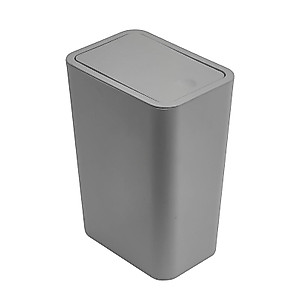 Kitchen Trash Can Bathroom Trash Can with Lid, Garbage Bin Small Garbage Can with Press Lid, Garbage Cans for Kitchen Plastic Wastebasket with Popup Lid Dustbin for Home, Office