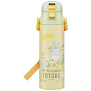 Skater SDC6N-A My Neighbor Totoro Sanpomichi Ghibli Children's Stainless Steel Water Bottle, Direct Drinking 20.9 fl oz (580 ml)