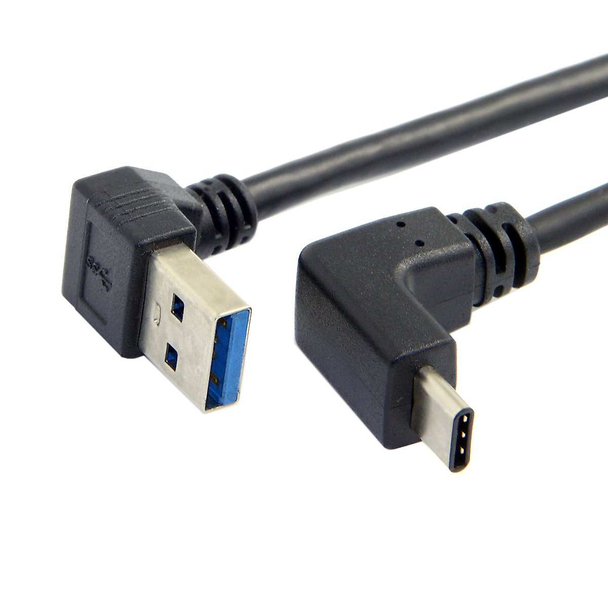 cablecc USB 3.1 USB-C Up Down Angled to 90 Degree Down Angled A Male Data Cable for Tablet Phone