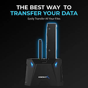 SABRENT USB 3.0 to SATA I/II/III Dual Bay External Hard Drive Docking Station for 2.5 or 3.5in HDD, SSD with Hard Drive Duplicator/Cloner Function [20+TB Support] (EC-HD2B)