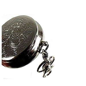 SmartDealsPro Stainless Steel Portable Pocket Circular Ashtray Key Chain with Cigarette Snuffer