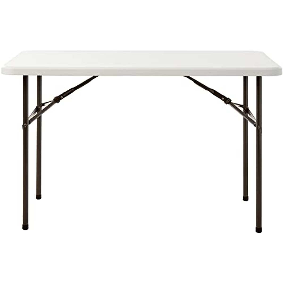 COSCO 4 ft. Straight Folding Utility Table, White, Indoor & Outdoor, Portable Desk, Camping, Tailgating, & Crafting Table