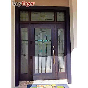 18 Inch Square Rectangle Flat Shape Stainless Steel Modern Contemporary Entry Door Handle Bar Ladder Pull Shower Glass Sliding Barn Door Interior Exterior Door Pull Push Brushed Nickel Satin Finish