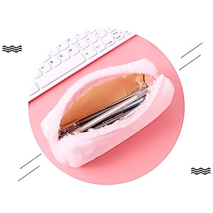 Yjcnelcr Pencil Pouch Pencil Case Large Cartoon Plush Pencil Pouch Portable Plush Cosmetic Storage Bag for Travel for School Supplies