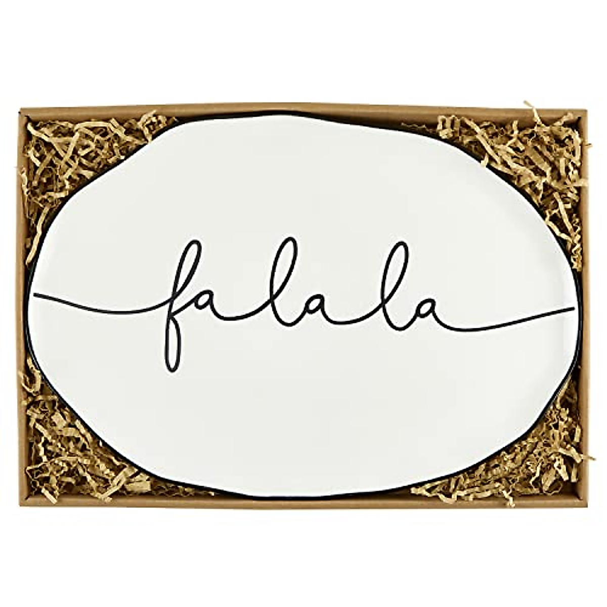 Santa Barbara Design Studio Holiday Ceramic Serving Platter, 14 x 10-Inch, Fa La La