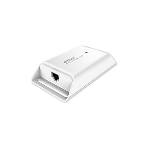 D-Link PoE Splitter Adapter 1 Port Gigabit Ethernet DC Power Cable PoE+ Supports 5V, 9V, 12V IP Surveillance Camera (DPE-301GS),White