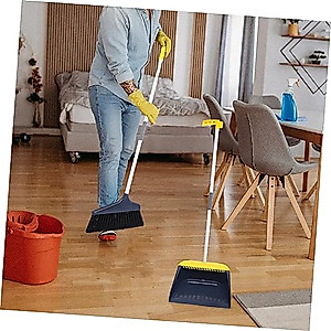 PLAFOPE 1 Set Broom Floor Cleaning Tool Stable Dustpan Home Cleaning Device Dustpan Kit Cleaning Dust Pan Home Cleaning Supplies Household Supplies Long Handle Dustpan Plastic Blue