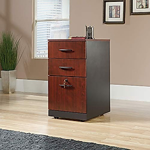 Sauder Via Pedestal, L: 15.55" x W: 19.45" x H: 28.54", Classic Cherry Finish