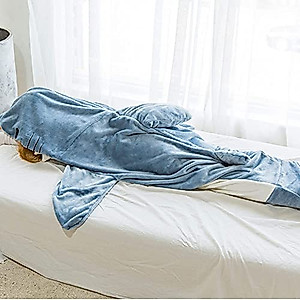 LELEBEAR Shark Blanket,Shark Blanket Hoodie Adult -Blanket Hoodie Women (74.8 x 35.5in (L) for Height of 155-175cm)