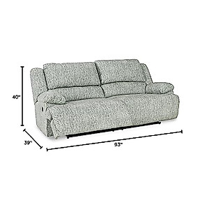 Signature Design by Ashley McClelland Transitional 2 Seat Reclining Sofa, Light Gray