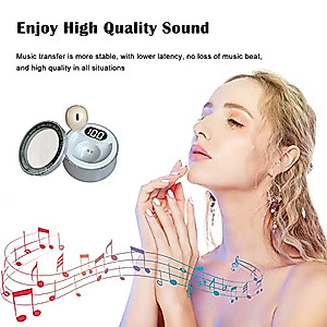 Single Earbud Invisible Bluetooth Earbuds Smallest Tiny Mini Earbuds Wireless Hidden Headphones for Work Small Sleep Ear Buds Discreet Bluetooth Earpiece with Charging Case