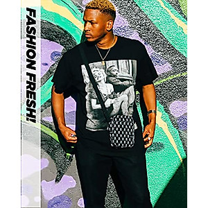 FYDELITY Small Crossbody Bag Men Women Sling Bag Festival Crossbody Bag for Men Women Sling Side Shoulder Bag 80s Crossbody Bag Festival Bag Tie Dye Crossbody Purse Crossbody Bag Tie Dye Crossbody Bag