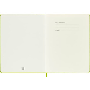 Moleskine Classic Notebook, Hard Cover, XL (7.5" x 9.5") Ruled/Lined, Lemon Green, 192 Pages