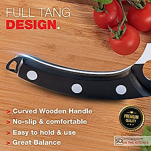 Viking Knife With Sheath, Our Caveman Knife Hand Forged Meat Knife is a Very Sharp Knife, Multipurpose Meat Cleaver Butcher Knife for Camping, Outdoors, BBQ, Deboning Knife & Fillet Knife