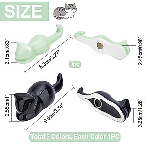 NBEADS 4 Pcs Cat Paint Brush Holder, Porcelain Brush Holder Chinese Painting Brush Rest Chopsticks Spoon Forks Knives Tableware Rest Set Ceramic Art Supply for Painting Writing Dinner Table