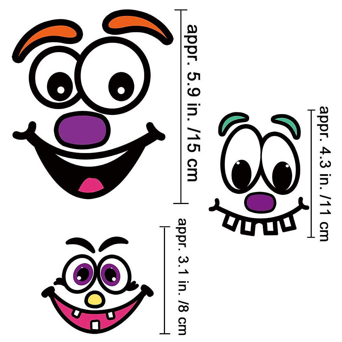 Supla 48 Kits Halloween Funny Face Pumpkin Decorating Craft Kits Decorates 48 Pumpkins Foam Jack-O'-Lantern Self-Adhesive Halloween Stickers for Kids Pumpkins Art Project Classroom Activity