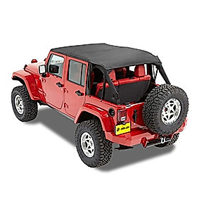 Bestop 52594-35 Black Diamond Safari-Style Bikini Top for 2010-2018 Wrangler JK Unlimited