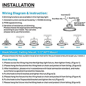 LEDMyplace LED High Bay Lights 100W 5700K Daylight White UFO High Bay Black LED Shop Lights for Garage Factory Workshop Warehouse Lighting 14500lm IP65 UL DLC Approved