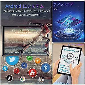 ZONKO Tablet 10 Inch Android 3G Phone Tablets with 32GB Storage Dual Sim Card 5MP Camera, WiFi, Bluetooth, GPS, Quad Core, HD Touchscreen, Support 3G Phone Call (Black)