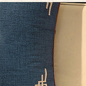 Soft Comfortable Durable Chair Pads Living Room Balcony,Chinese Non-Slip Seat Cushion,Cotton Linen Embroidered Chair Cushion Red 45x38cm(18x15inch)