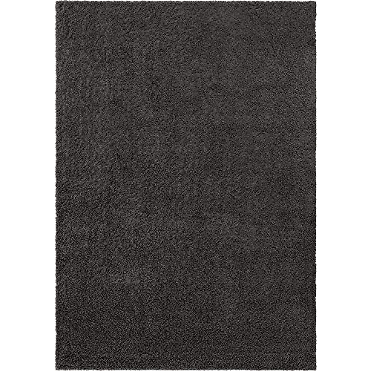 Unique Loom Solid Shag Collection Area Rug (10' x 13' 11" Rectangle, Graphite Gray)