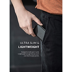 VULKIT Pop Up Wallet, Slim Minimalist Credit Card Holder For Men and Women RFID Blocking Mini Metal Case