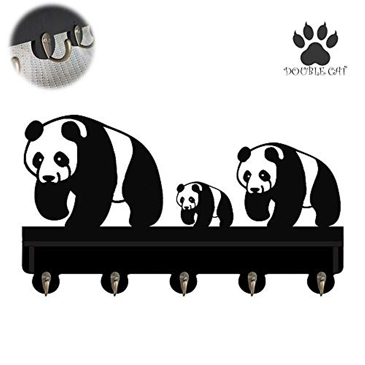 Panda Animal Chinese Lover Coat Clothes Holder Christmas Gift DIY Mould Wonderful Holder Wall Decorative Gift Kids Winter Style