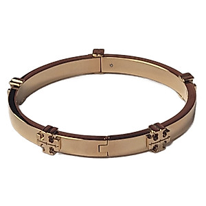 Tory Burch 145434 Tory Gold Tone Classic Logo Women's Bangle Bracelet